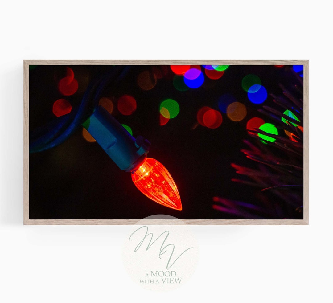 Fun Samsung Frame TV Art: Cheery Lights Christmas Winter Art, Holiday ...