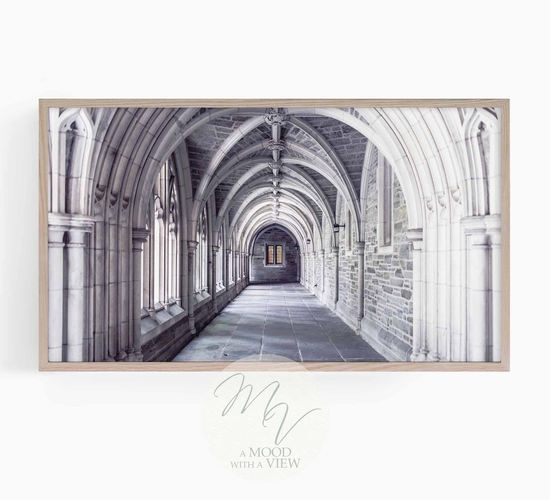 Samsung Frame TV Art, Arches and Pillars, Black & White Digital ...