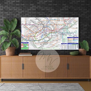 London Tube Map as Frame TV Art, Cool Map of the London Underground ...