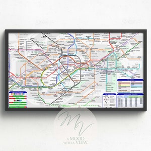 London Tube Map as Frame TV Art, Cool Map of the London Underground ...