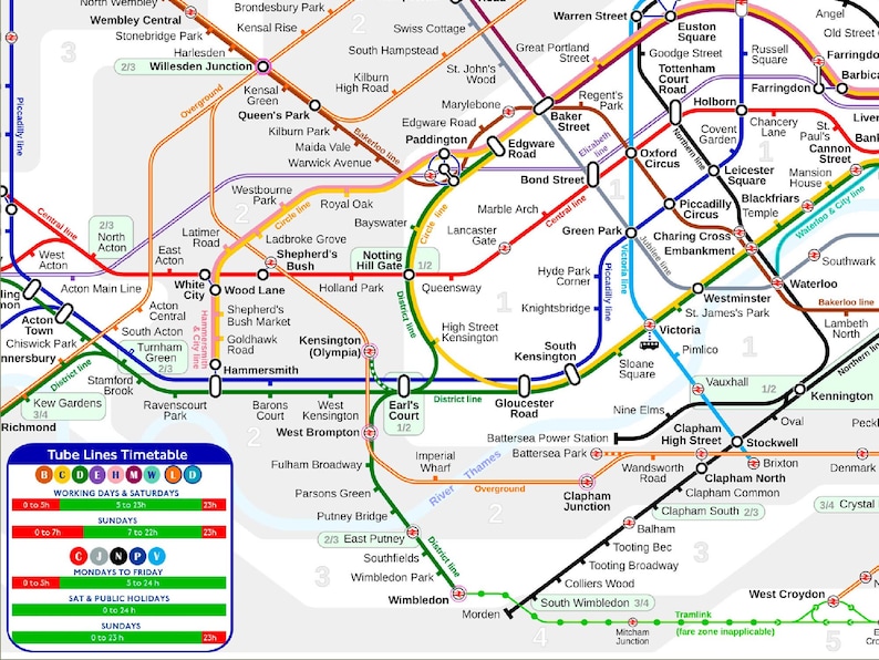London Tube Map as Frame TV Art, Cool Map of the London Underground ...