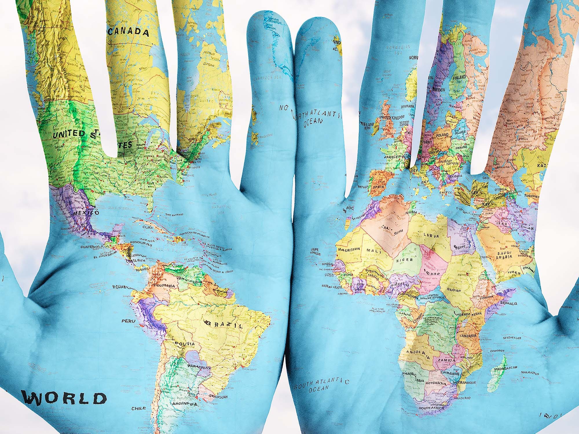 Samsung Frame TV Map Art, World Map in Your Hands, Smart TV 4k Art for ...