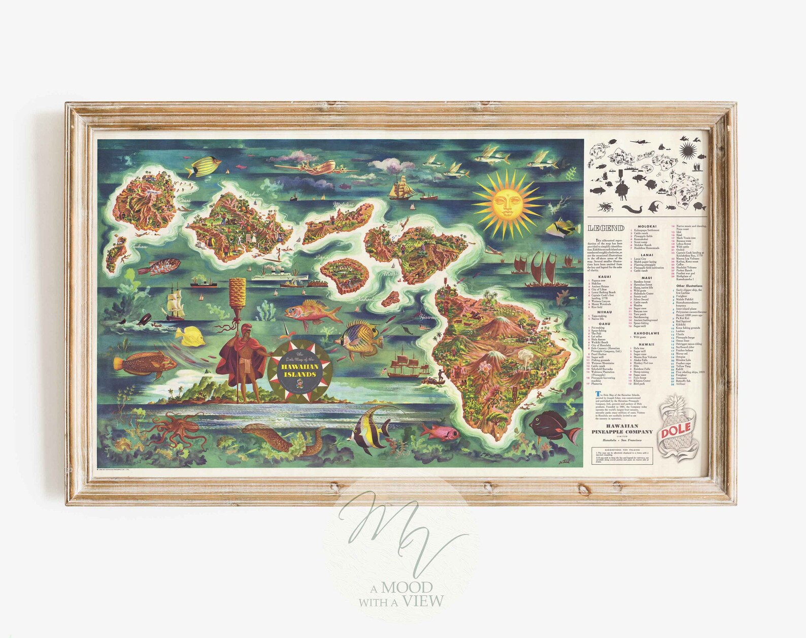 Samsung Frame TV Map Art, Beautiful Vintage Map of Hawaii, Smart TV 4k ...
