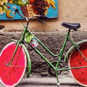 Samsung Frame TV Art: Bicycle With Watermelon Wheels, She Shed Art ...