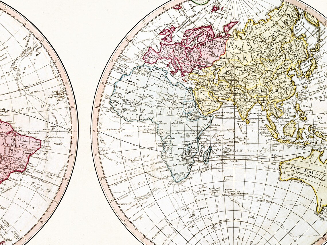 Samsung Frame TV Map Art, Vintage Map of the World Smart TV 4k Art ...