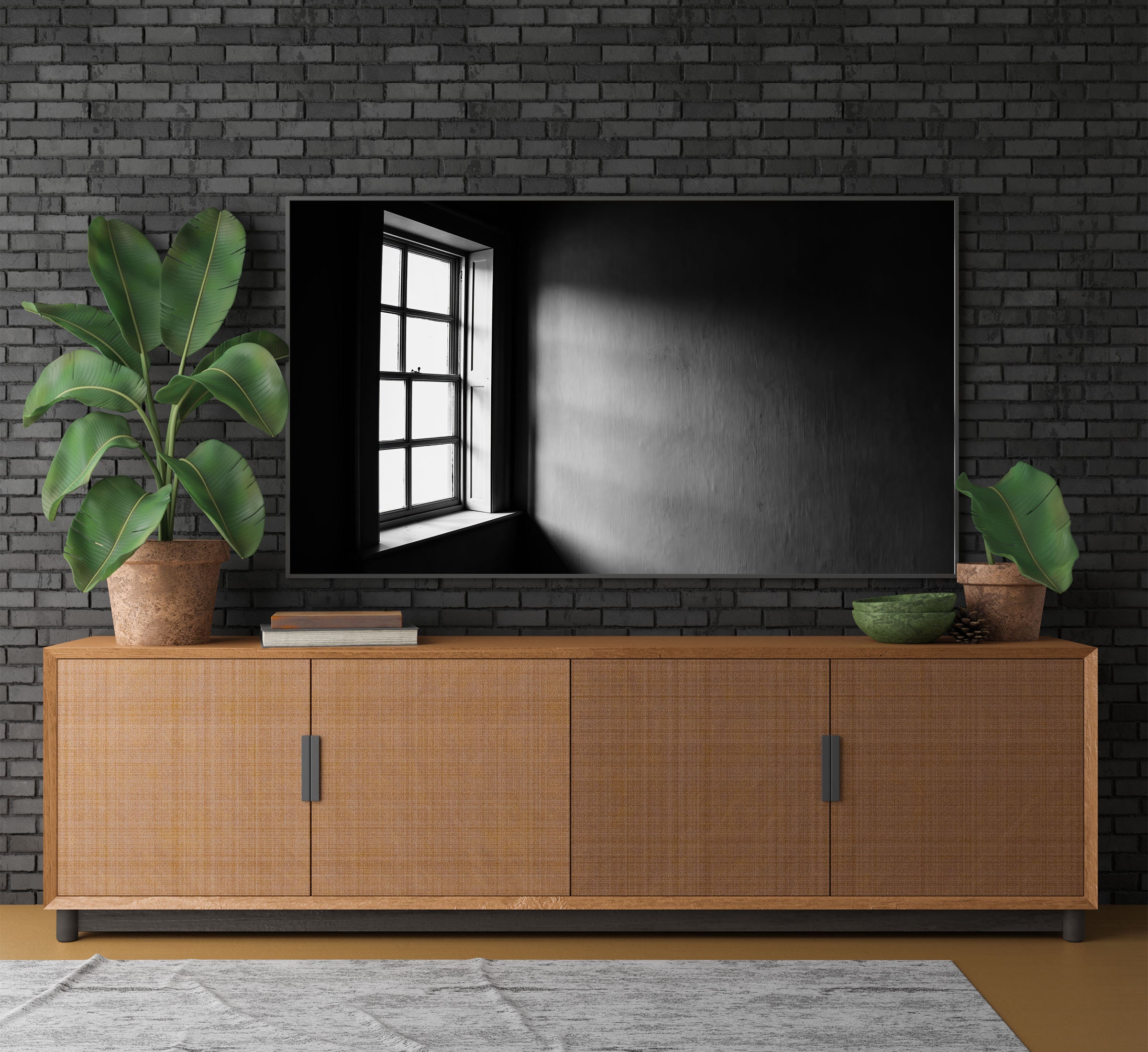 Samsung Frame TV Art, Striking Window Light, Digital Wallpaper, Smart ...