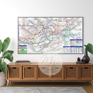 London Tube Map as Frame TV Art, Cool Map of the London Underground ...