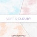 Soft Watercolor Clouds Pastel Neutral Background Digital Paper | Etsy