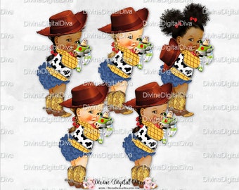 Baby cowboy clipart | Etsy