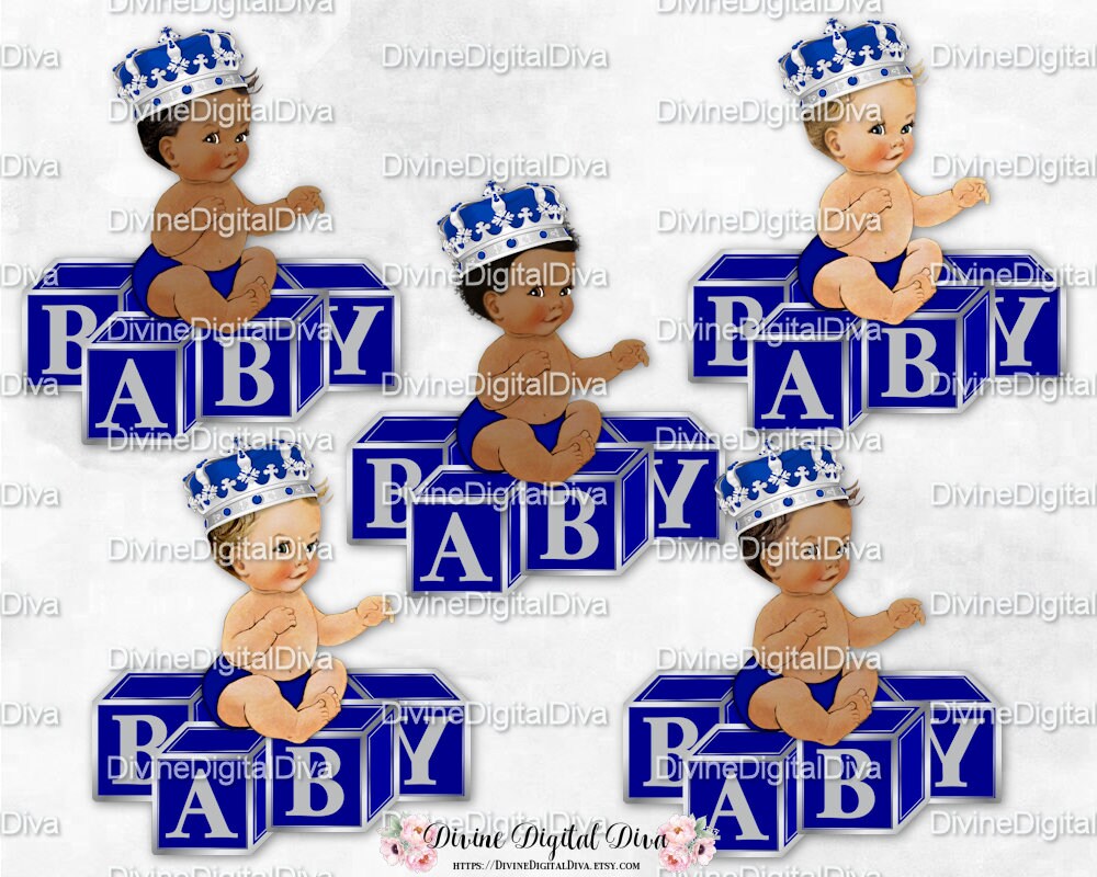 Little Prince on Blocks Crown Royal Blue & Silver Sitting | Etsy