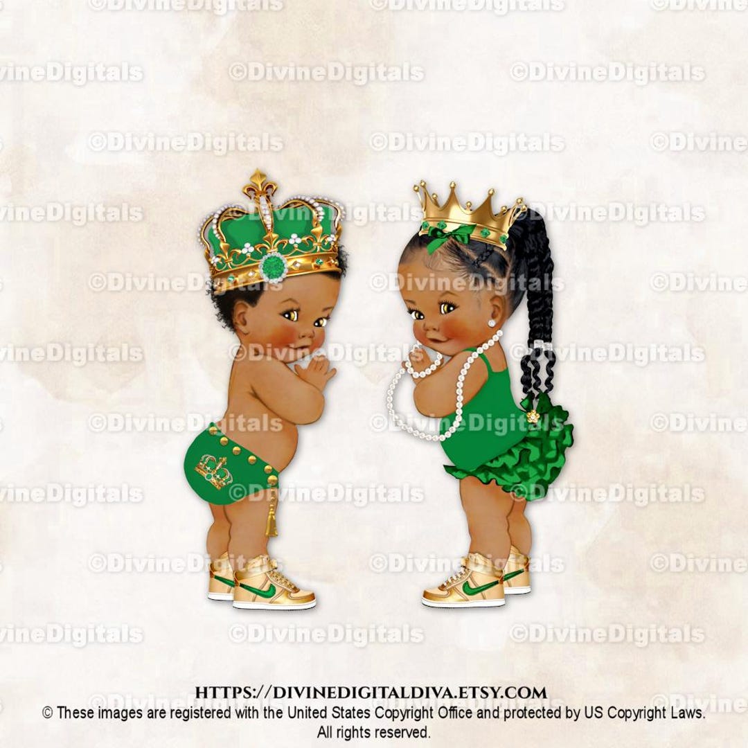 Royal Prince & Princess Emerald Green Gold Crown Sneakers | Baby Boy ...