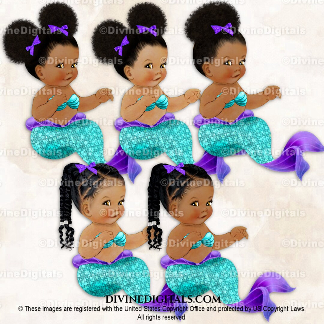 Mermaid Turquoise & Purple Tail Fin Purple Clamshell Top | Sitting Baby ...