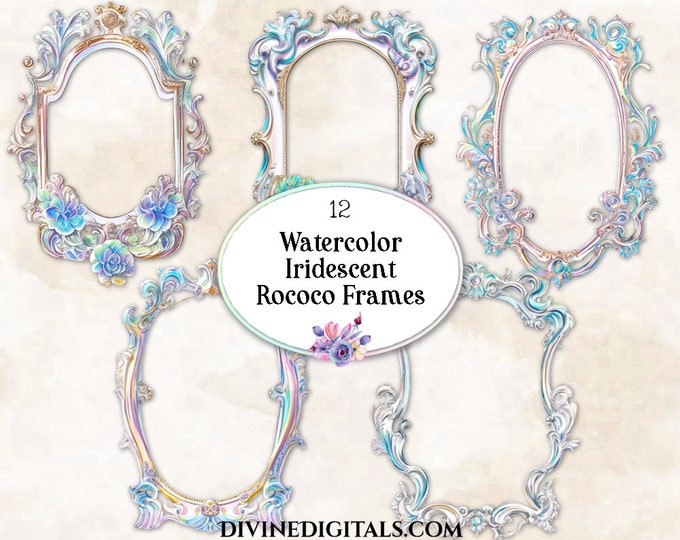 Vintage Rococo Frames: Printable Ornate Frames, Versailles Romance ...