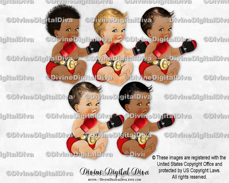 Boxer Red & Gold Championship Belt Boxing Gloves Champ Baby | Etsy