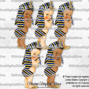 Little Prince Egyptian Pharaoh Royal Blue Black & Gold Headdress Cobra ...