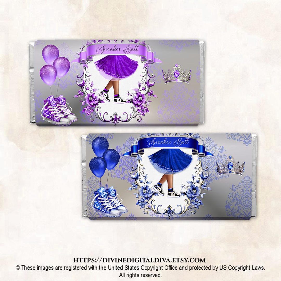 Candy Wrapper Sneaker Ball Royal Blue Purple Silver | Dance Birthday ...