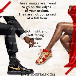 Sneaker Ball Legs Red Gold Black Gown Man & Woman DARK Tone Clipart - Etsy