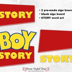 Boy Story Alphabet Letters Numbers Symbols Sign Boards Clipart - Etsy