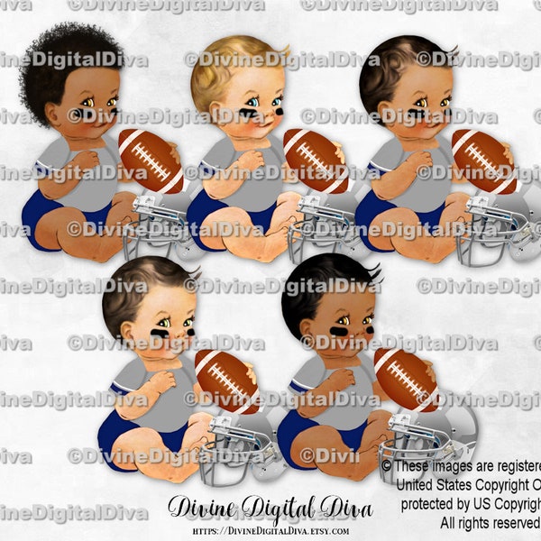 Football Baby Clipart - Etsy
