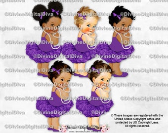 Purple Ballerina Clipart Vector Ballerina Ballet Afro - Etsy