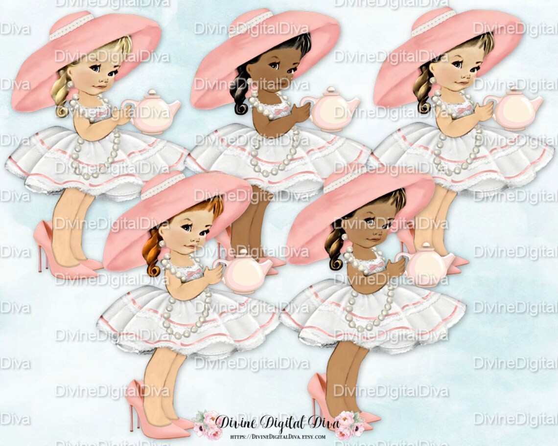 Sun Bonnet Dress Pink & White Hat High Heel Shoes Dress Pearls - Etsy