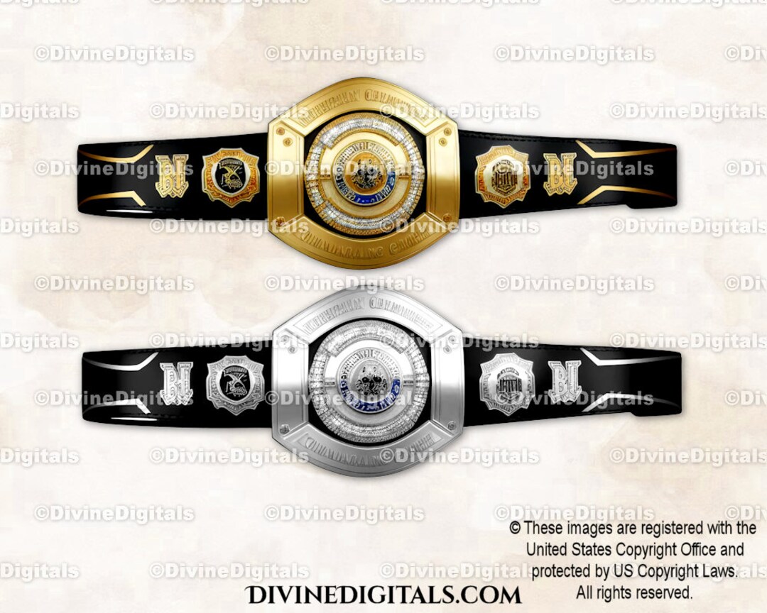 Boxing Championship Title Belt Black Gold Silver | Birthday Shower ...