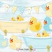 Rubber Duck Ducky Clipart Yellow Aqua Turquoise Bubbles Bathtub Bunting ...