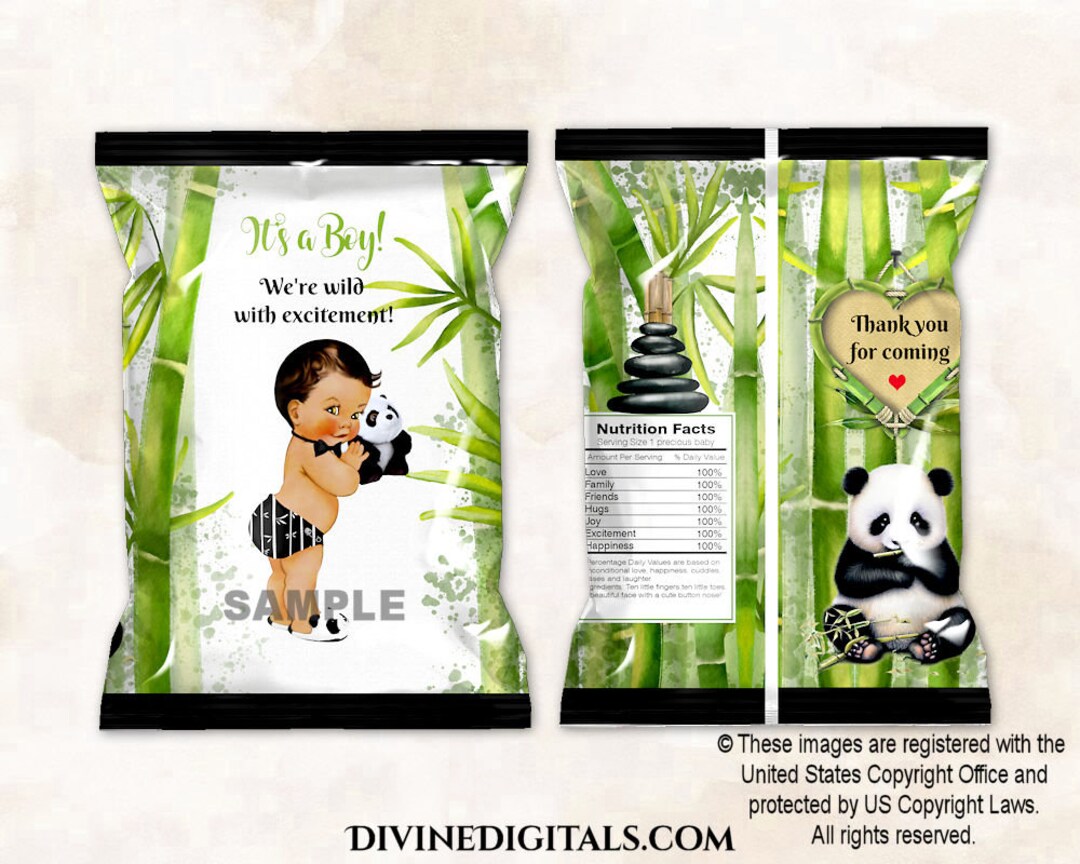 Printable Chip Bags Little Prince Panda Bear Theme Bamboo - Etsy