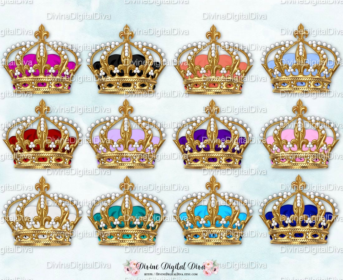 Purple And Gold Crown Clipart