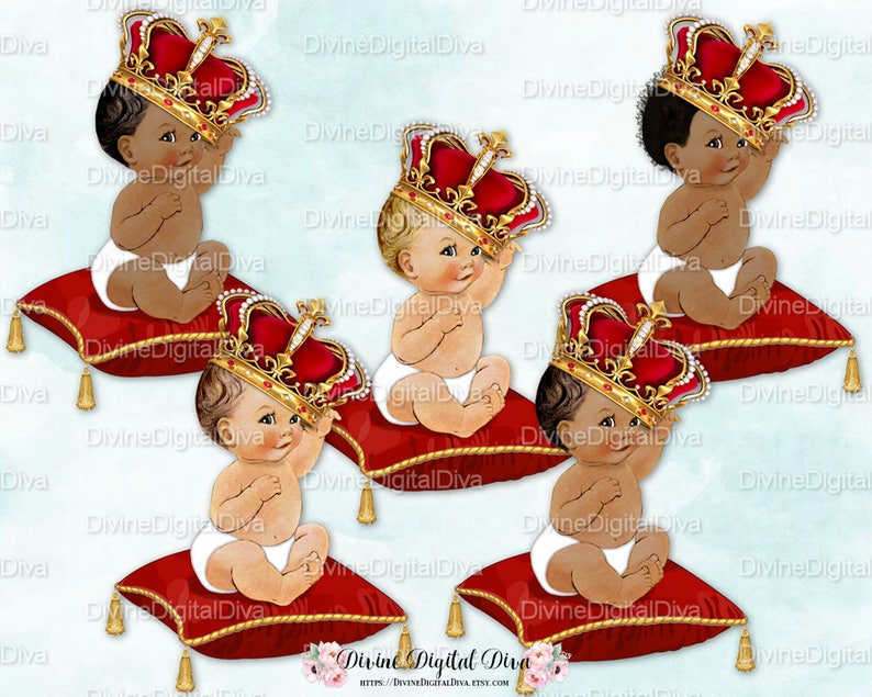 Prince on a Pillow Red Gold Crown & Pillow with Tassels | Etsy