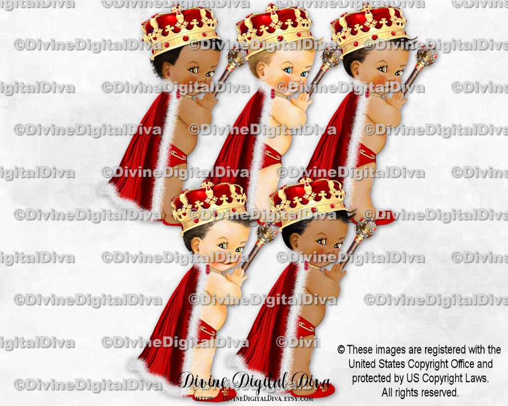 Little Royal Prince Red & Gold Fur Trimmed Cape Crown Sceptre - Etsy