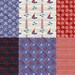 Nautical Woods Digital Paper Navy Red Blue & Ivory | Anchors Lighthouse ...