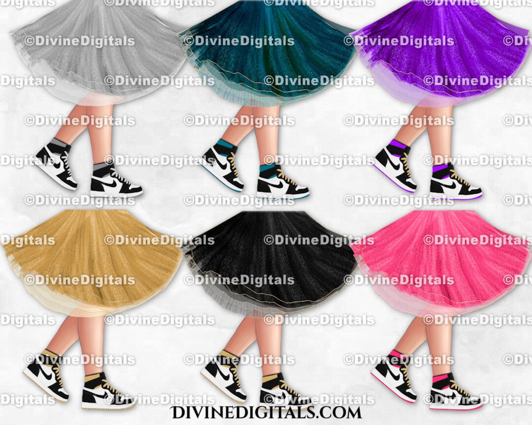 Sneaker Ball Legs Dress Tutu Fashion Party LIGHT Skin Tone Transparent ...