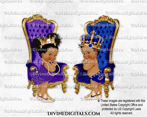 Little Prince Princess Royal Blue Purple Gold Chair Throne | Etsy