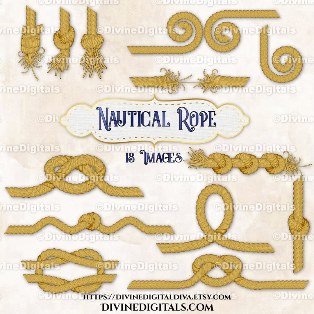 Nautical Rope Natural | Knots | Frames | Dividers | Elements ...