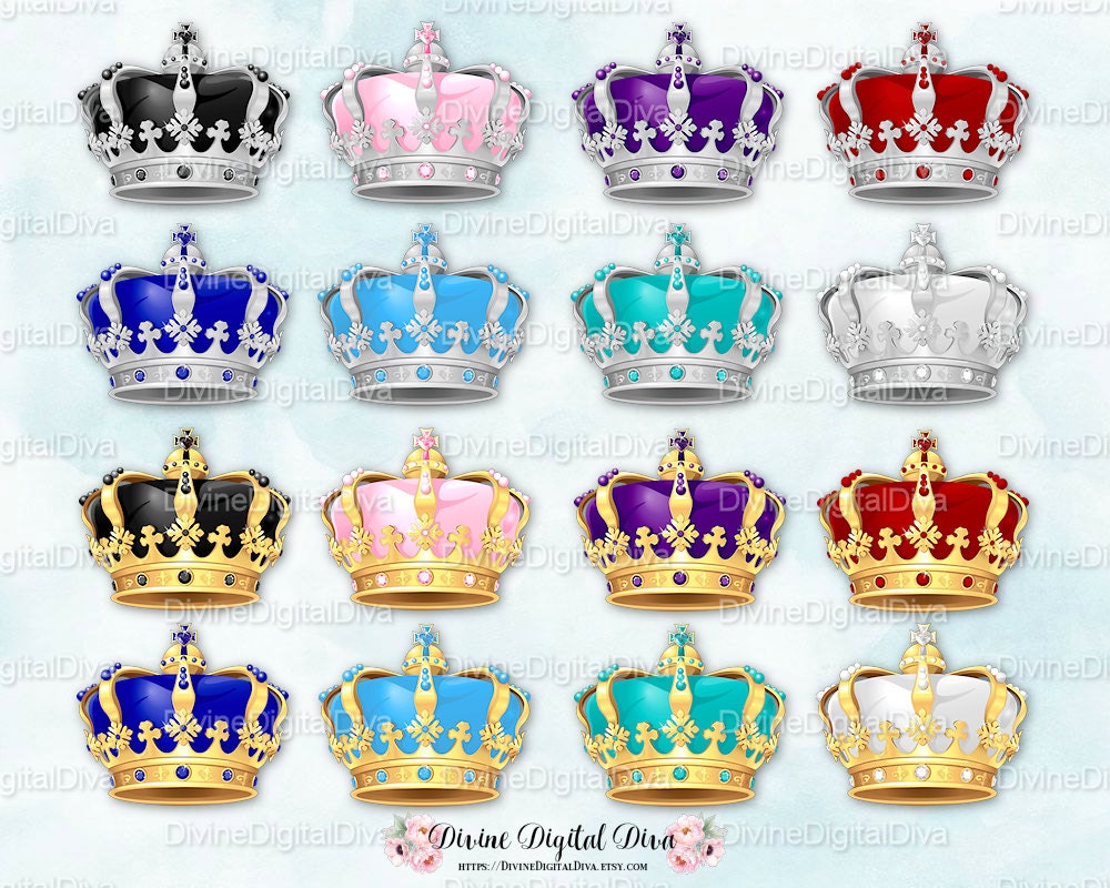 Purple And Gold Crown Clipart