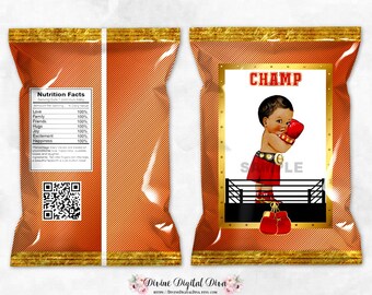 Printable Potato Chip Bags Boxing Ring Little Champ Boxer - Etsy