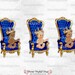 Little Prince Throne Chair Royal Blue Gold Ornate Crown Sitting Baby ...