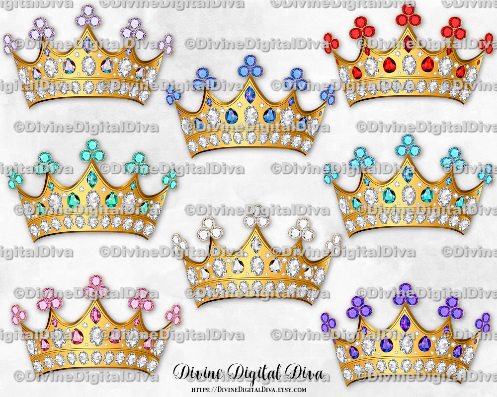 Purple And Gold Crown Clipart