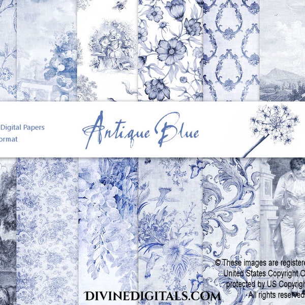 Toile Digital Paper - Etsy