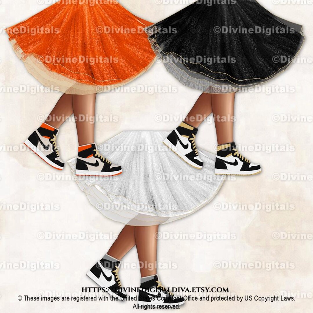 Sneaker Ball Legs Black Orange White Gold Silver Dress Tutu Fashion ...