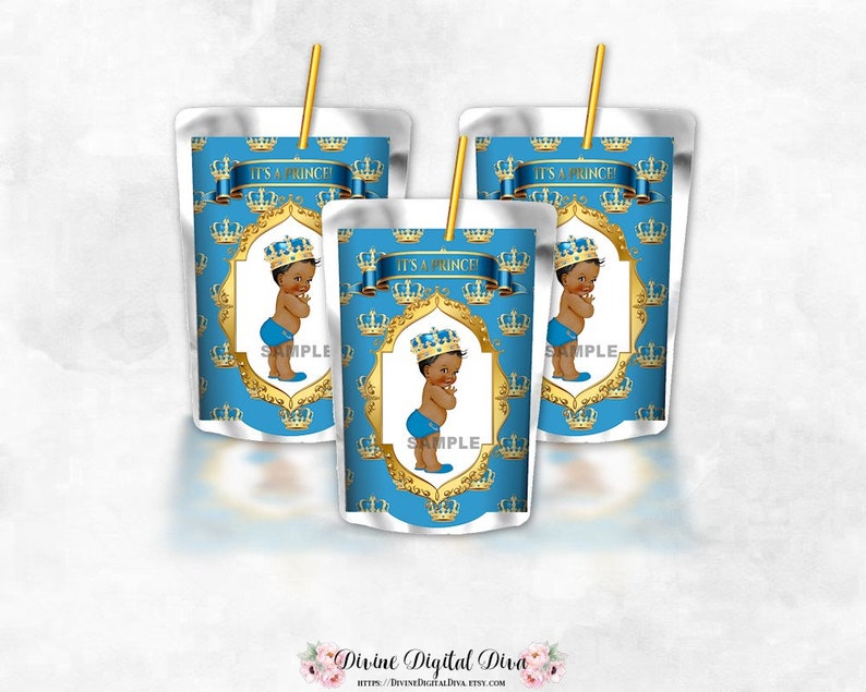 Printable Capri Sun Labels Little Prince Turquoise Sky Blue | Etsy
