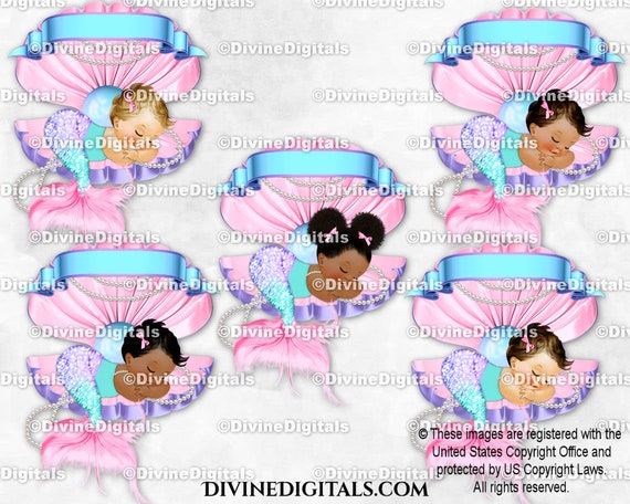 Mermaid Sleeping in Clam Shell Purple Lavender Turquoise Shirt - Etsy