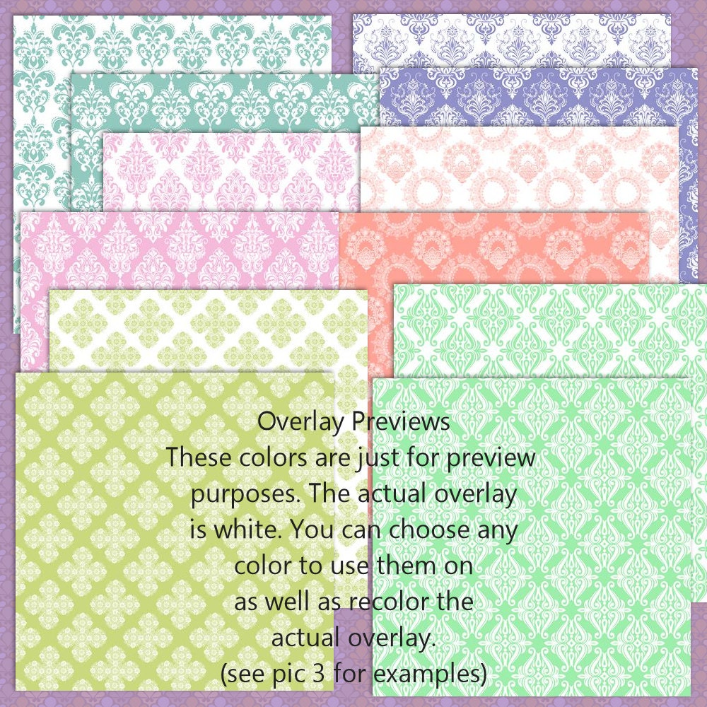 12 Transparent Overlays for Scrapbooking & Digital Paper | Etsy