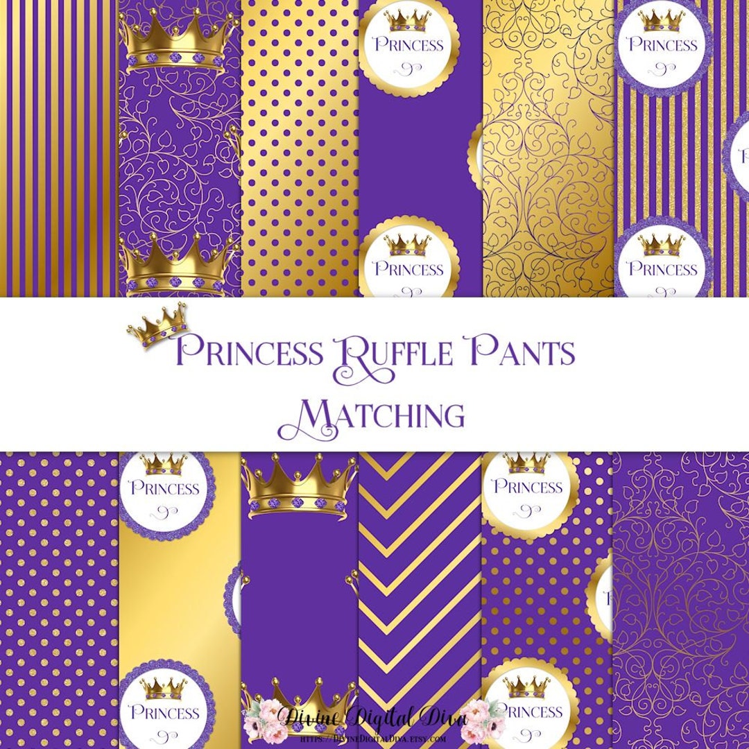 Little Princess Purple & Gold Glitter Dot Stripe Crown | Baby Girl ...