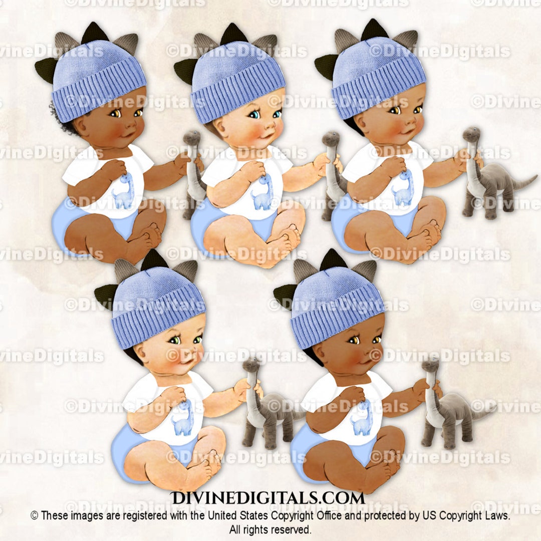 Baby Boy Dinosaur Theme Dino Hat Shirt Clipart - Etsy