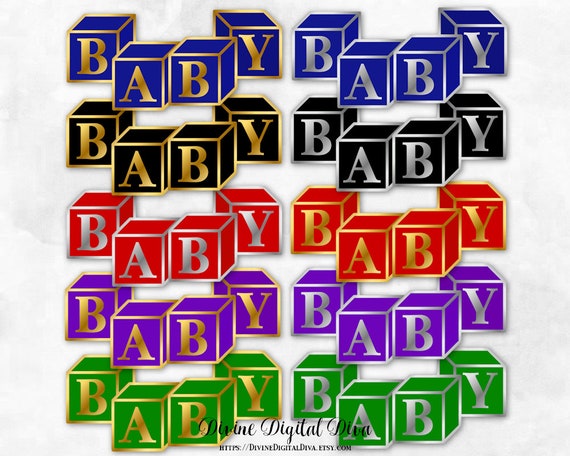 Blue Baby Blocks Clip Art