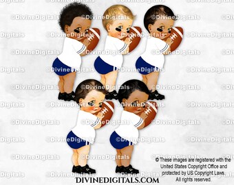 Baby Boy Football Blue White African American Baby 3 Skin - Etsy