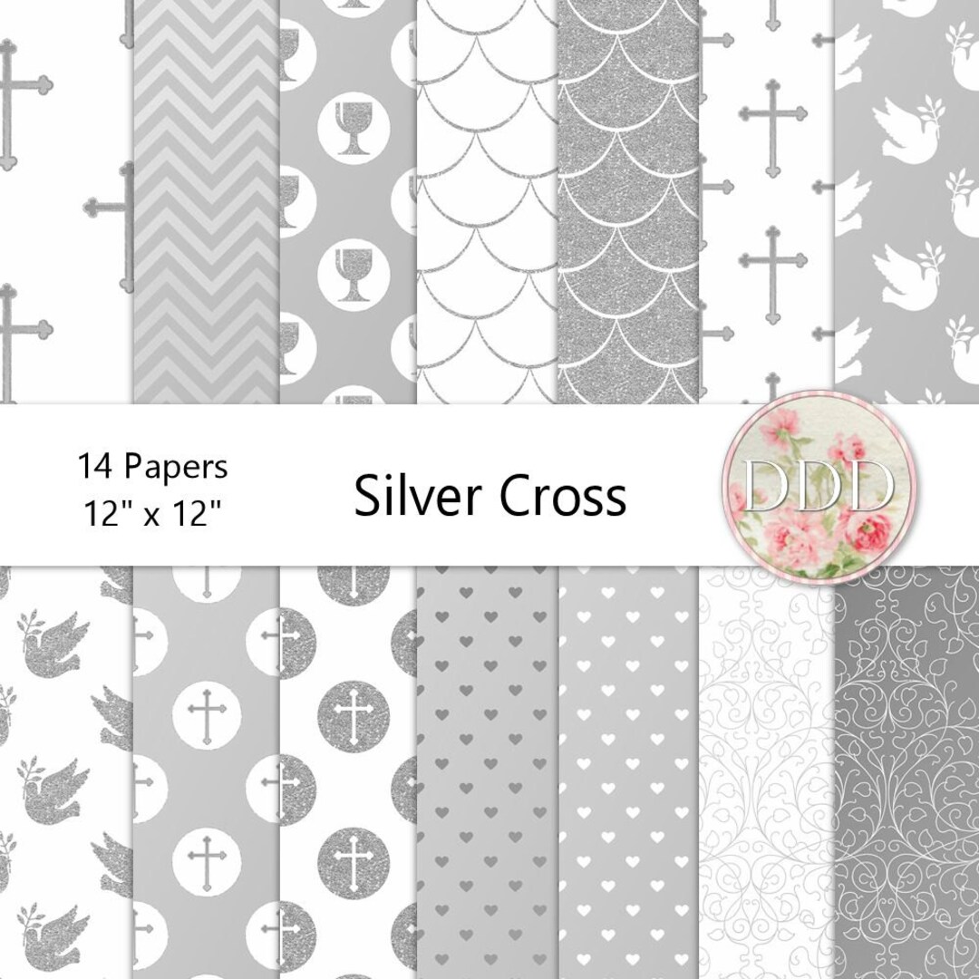Silver Cross Digital Paper Pack | Christening | Wedding | Baptism ...