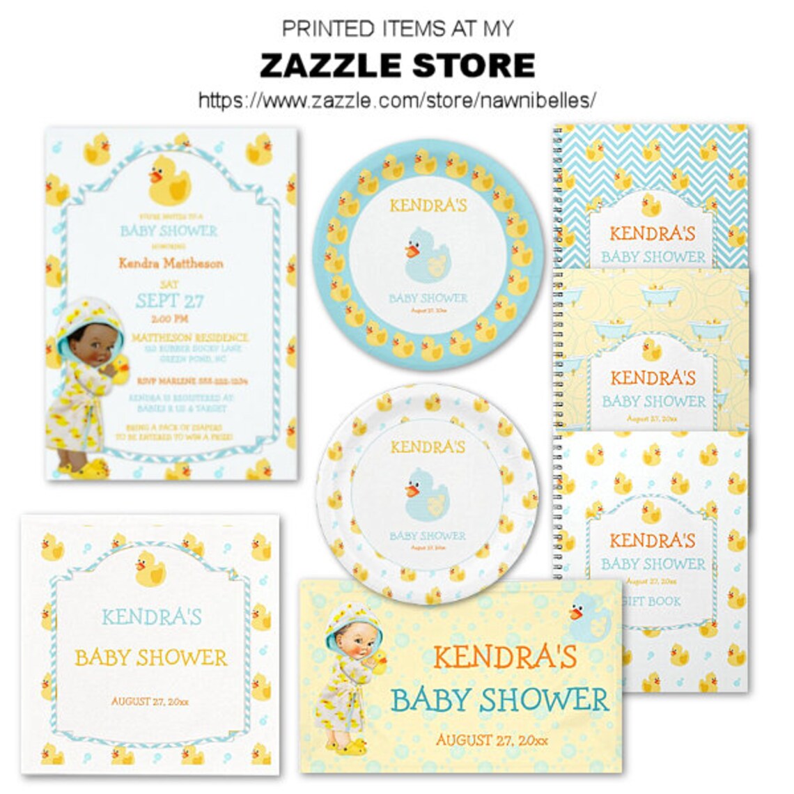 Rubber Duck Ducky Clipart Yellow Aqua Turquoise Bubbles | Etsy